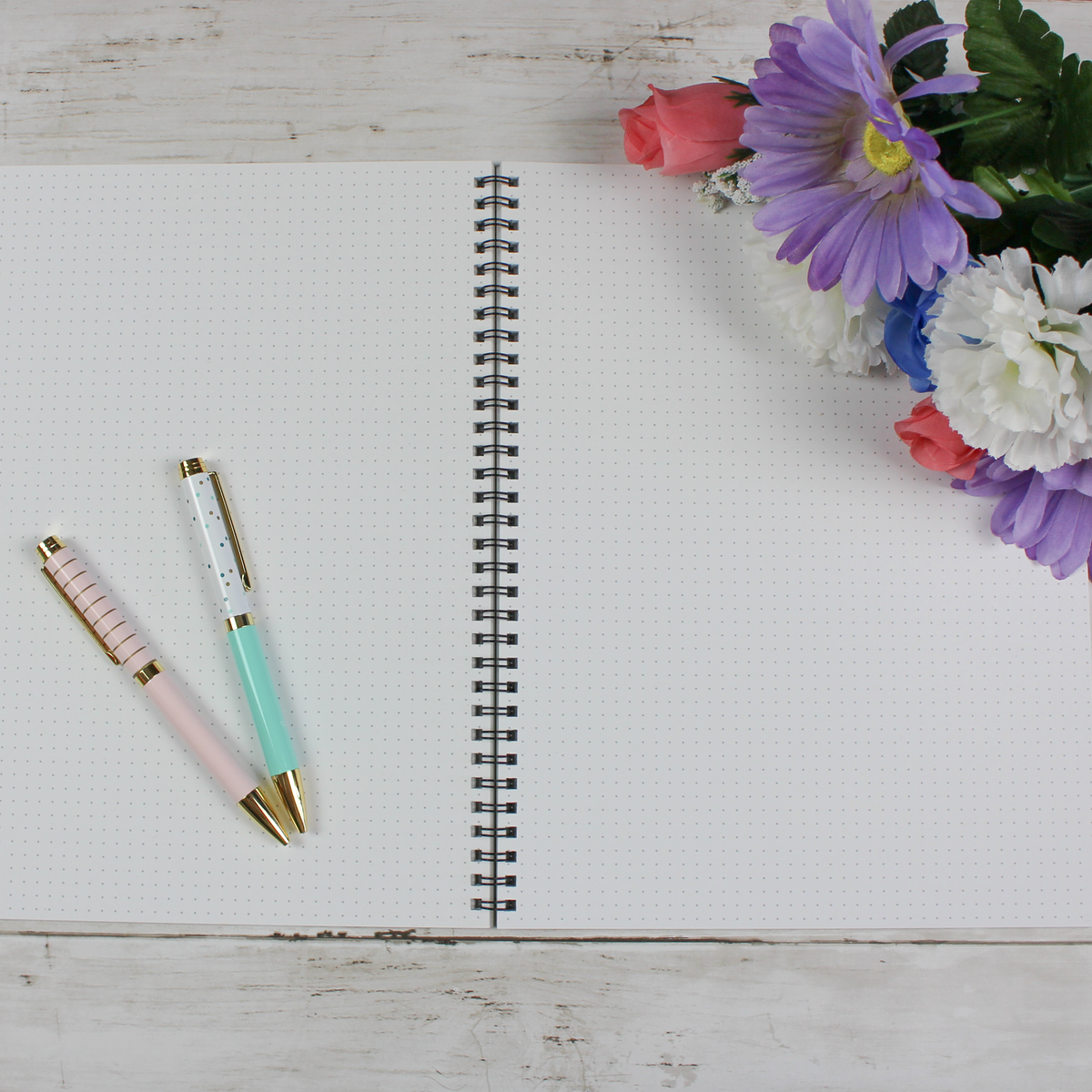 Dotted Notebook: Romantic Stripe | Scribbly